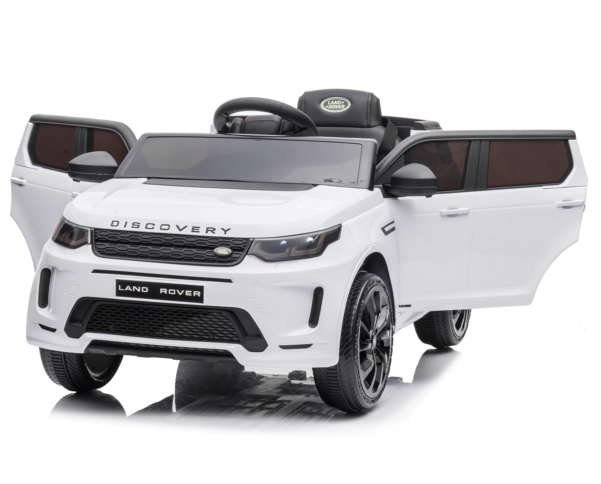 Hetoy Ride on Car for Kids 12V power Battery Electric Vehicles Licensed Land Rover Ride On Truck w/Parent Remote Control, MP3 Player, Rocking, Pull Rod (White)