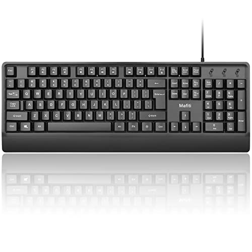 mafiti Computer Office Keyboard Wired USB 104 Keys Full Size Backlit Keyboards Compatible PC Laptop Desktop Windows