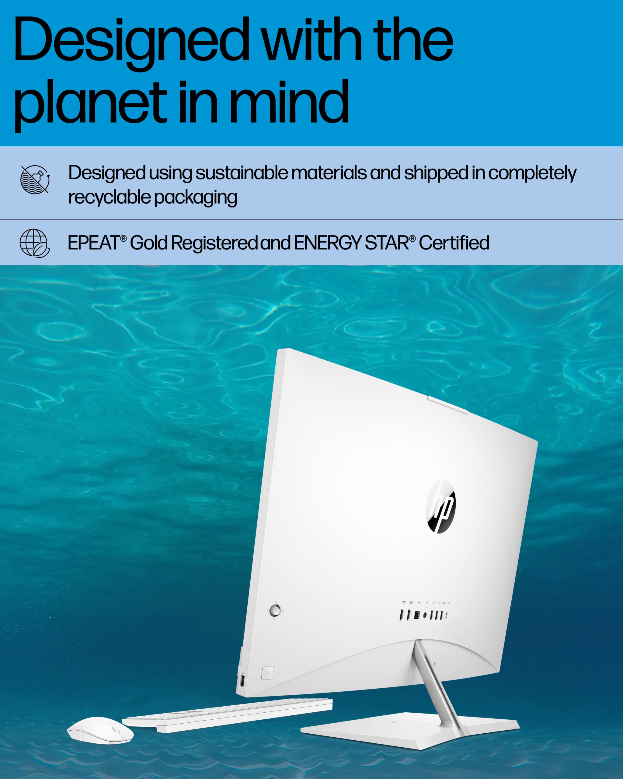 HP Pavilion All-in-One PC, 12th Gen Intel Core i7-12700T, 16 GB RAM, 256 GB SSD, Full HD IPS Touchscreen, Windows 11 Home, 4K Graphics, Wireless Mouse & Keyboard, 5 MP Pop-Up Camera (27-CA1180, 2022)