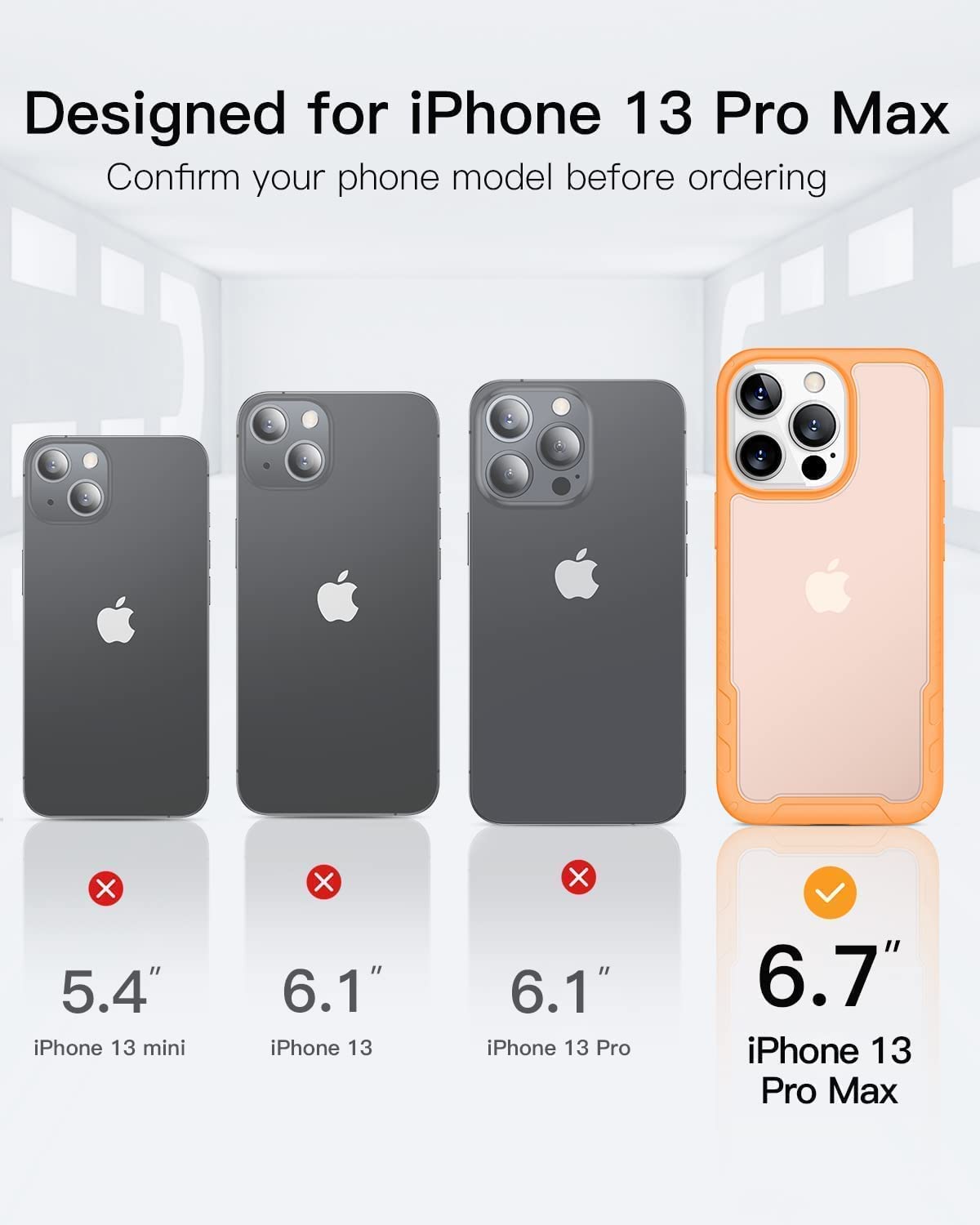 Humixx 2023 Upgraded Designed for iPhone 13 Pro Max Case [Military Grade Drop Protection] Slim Fit Translucent Matte Back with Soft Edge Protective Case for iPhone 13 Pro Max 6.7“ - Apricot Yellow