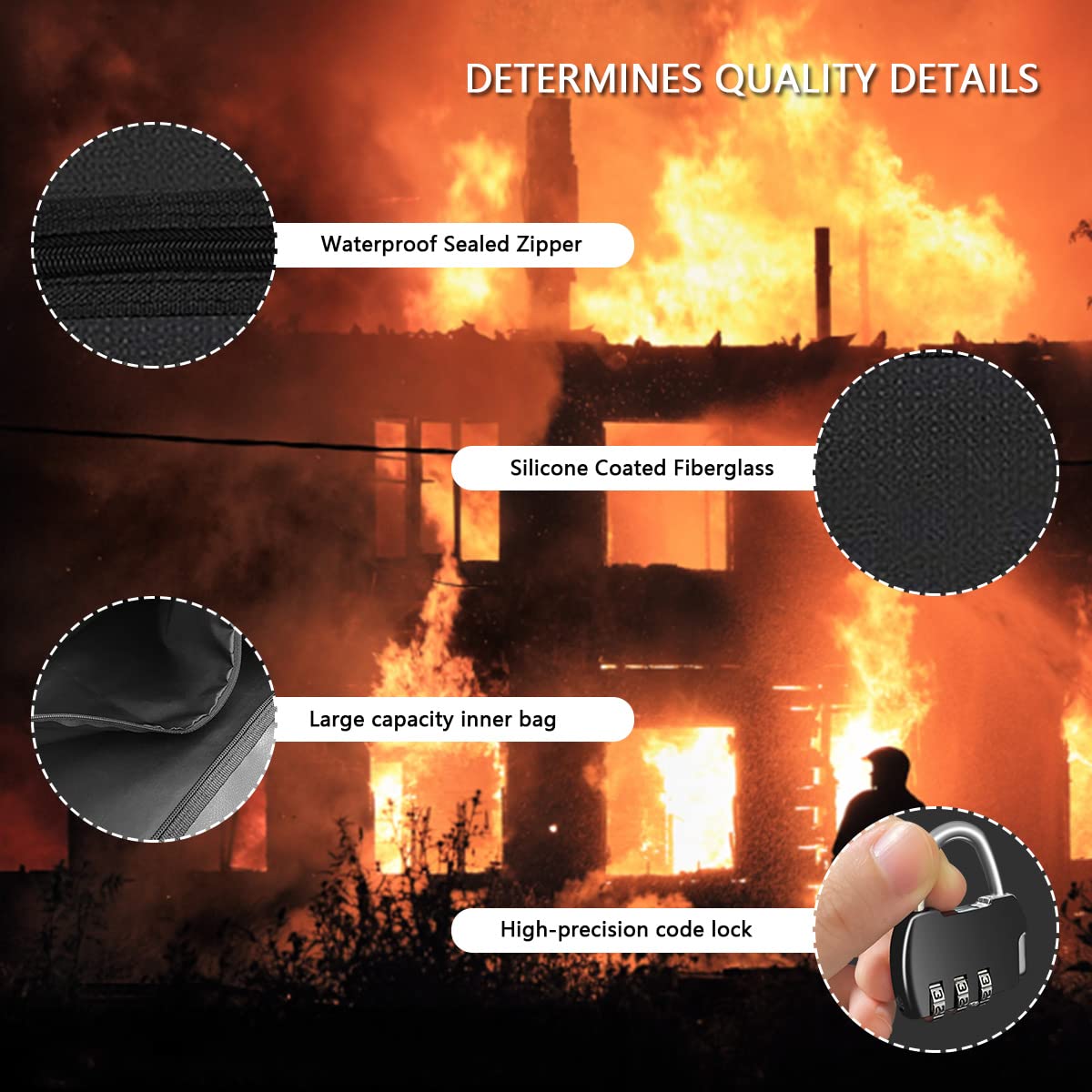JUGREAT Hanger Diversion Fireproof Safe with Lock,Hidden Pocket Safe,Secret Safe for Cash Hiding - Waterproof Hanger Safe, Under Hanging Clothes with Pocket to Hide Valuables for Travel -1 Pack