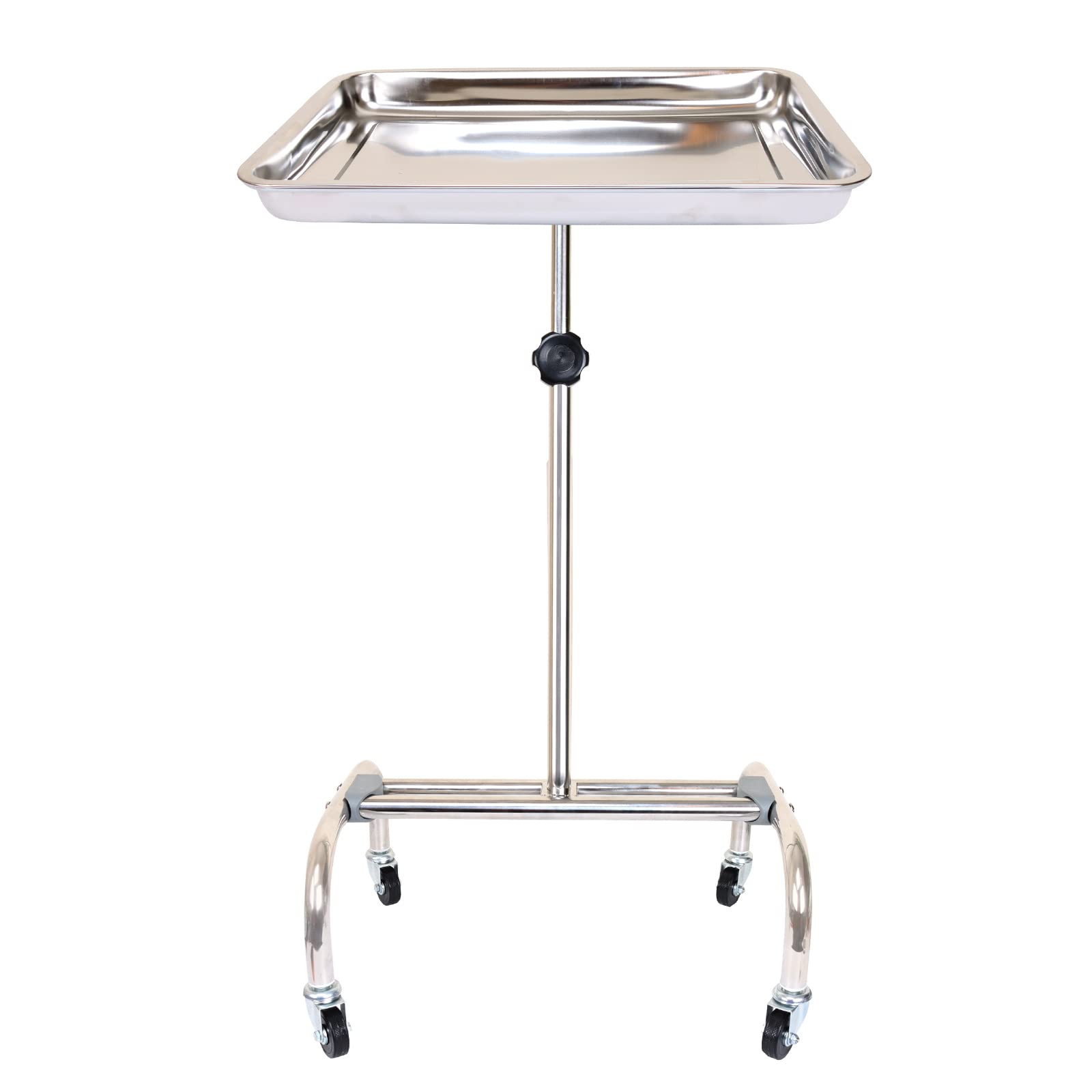 Konmee Premium Mayo Instrument Stand Salon Tray Medical Tray Beauty Spa Tray Dentist Tray with Wheels,Stainless Steel