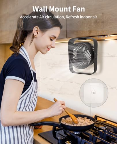 KONSIDEN Small Fan, 8 Inch USB Desk Fan, Quiet Office Fan, 4 Speed Winds, 360° Head Tilt, Detached Cover, Small Table Fan, Easy to Clean, Ideal for Bedroom, Office, Kitchen, Camping
