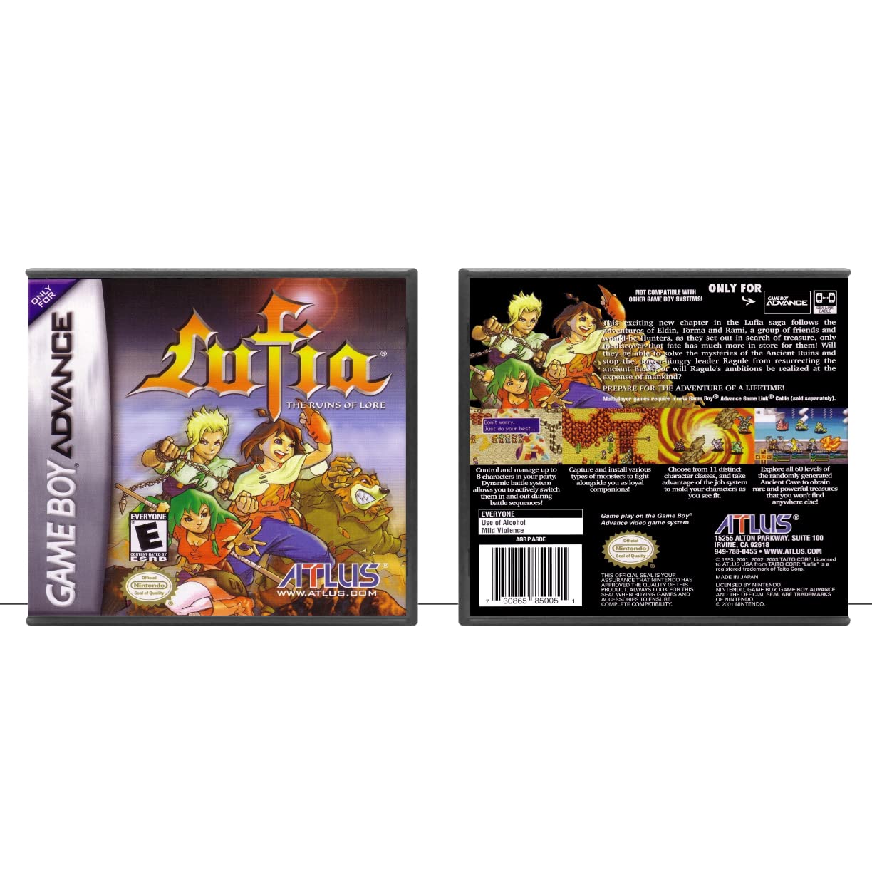 Lufia: The Ruins of Lore | (GBA) Game Boy Advance - Game Case Only - No Game