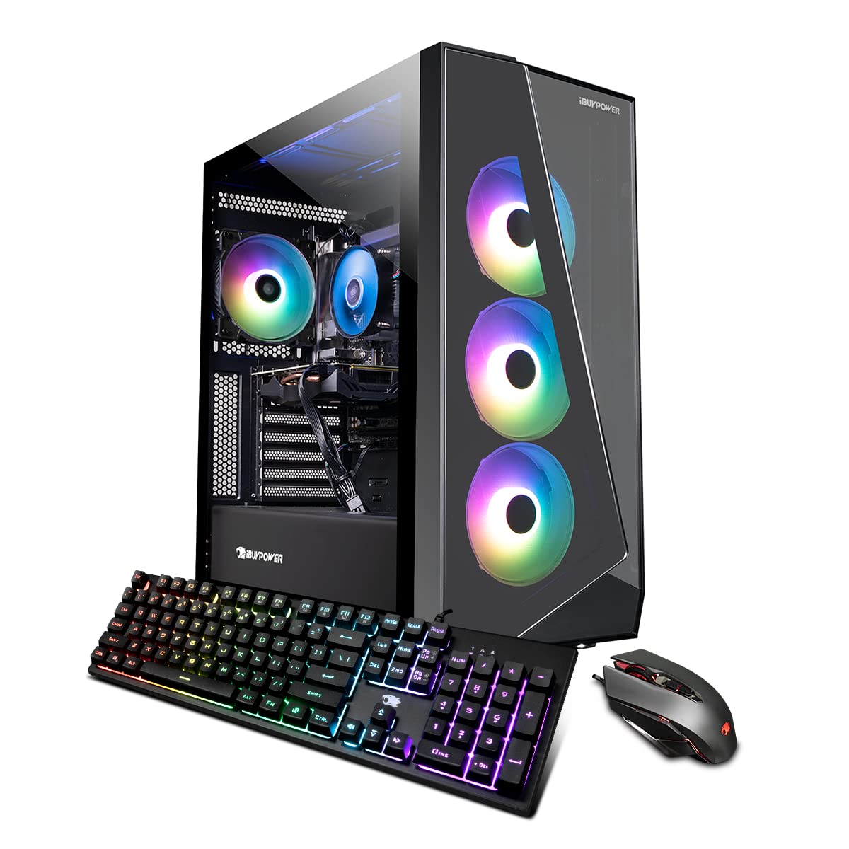 iBUYPOWER Pro Gaming PC Computer Desktop SlateMono 230A (Ryzen 5 5600X 3.7 GHz, AMD Radeon RX 6600 XT 8GB, 16GB DDR4, 480 GB SSD + 1 TB HDD, WiFi Ready, VR Ready, Windows 11 Home)