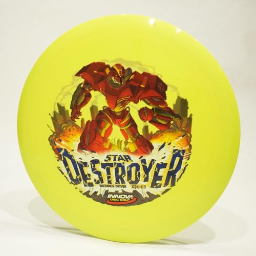 Innova InnVision Star Destroyer Distance Driver Golf Disc, Pick Color/Weight [Exact Color May Vary] Green (Bright) 173-175 Grams