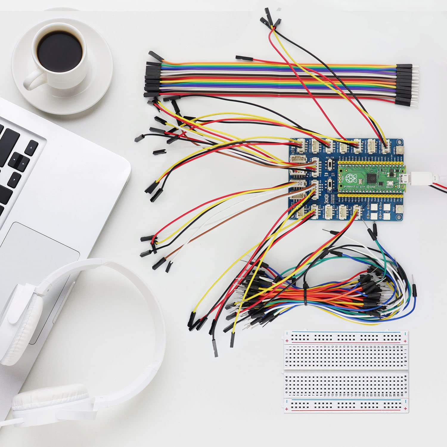 LK COKOINO Raspberry Pi Pico GPIO Expansion Kit Pico GPIO Break Out Starter Kit to Build Prototype and Project in an Easy and Quick Way