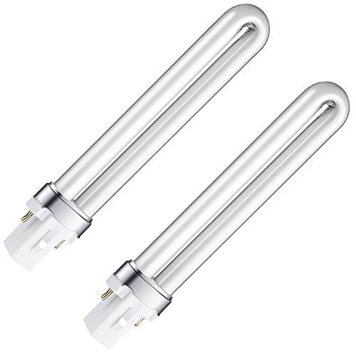 Kittmip Bug Zapper Replacement Bulb Compatible with 21050 9W UV Bulb Compatible with Models DT3009 DT3019 DT3039 Single U Shaped Twin Tube Ultraviolet Mosquito Killer Lamp Bulb (2 Packs)