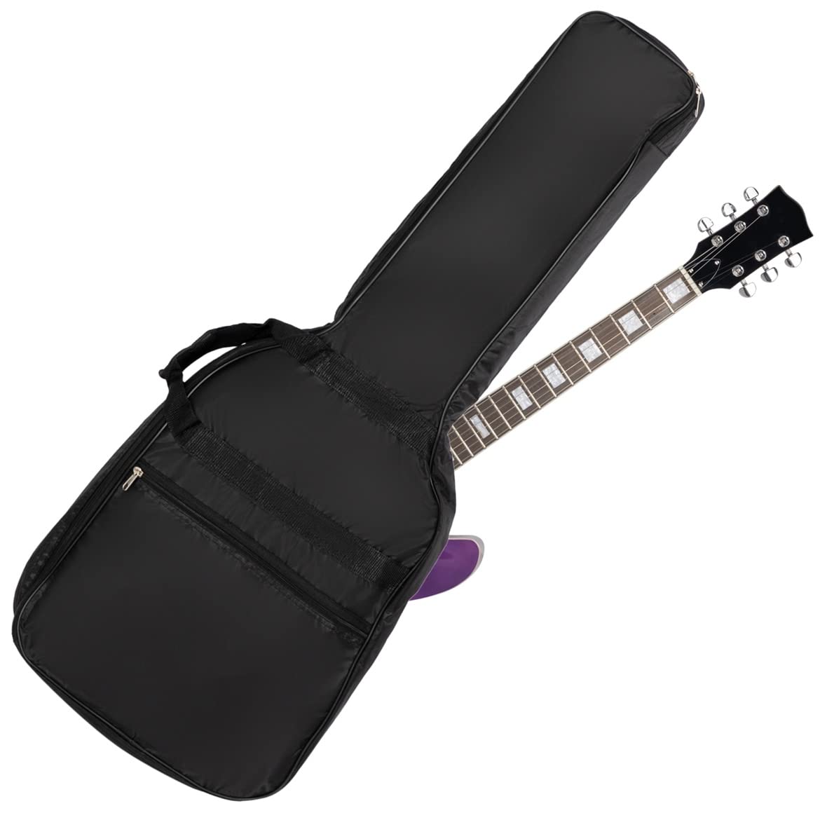 Ktaxon 6 String Electric Guitar, Semi-Hollow Body Full-Size Standard Jazz Electric Guitars Kit with Shoulder Strap, Bag, Cable, Plectrum for Beginner Professional (Purple)