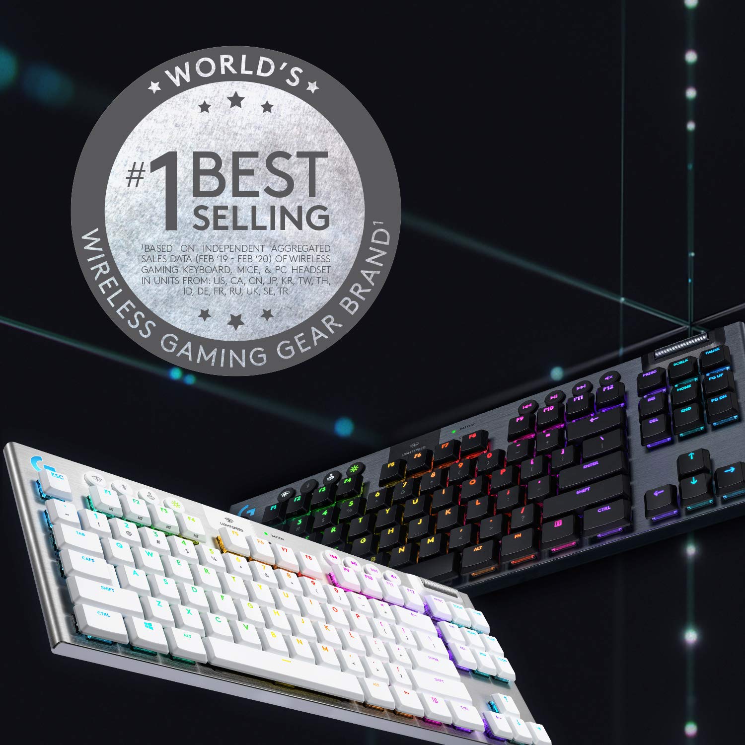 Logitech G Pro X Superlight Wireless Gaming Mouse - White + G915 TKL Gaming Keyboard Bundle - Tactile