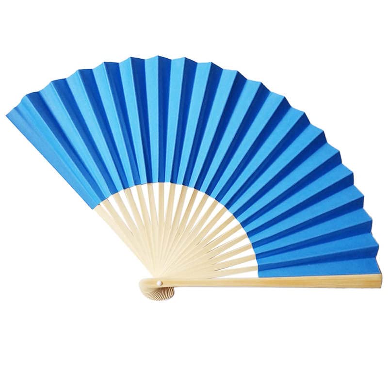 Hand Fans Folding fan Solid Hand Held Paper Fans Bamboo Folding Fans Handheld Folded Fan for Party Hand Fan Cool Bamboo Flower Personalized (Color : H)