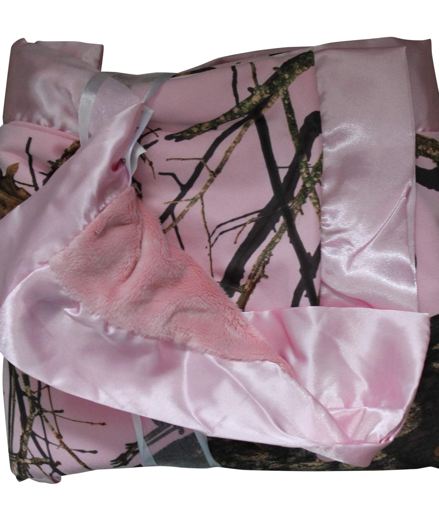 Mossy Oak Pink Hunting Camo Carstens Baby Throw Receiving Nursery Blanket 34x34 Super Soft
