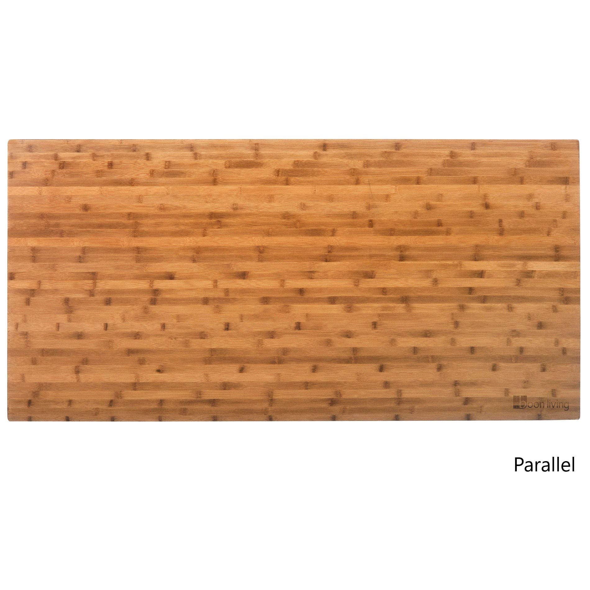 Home Soft Things Eco-Friendly Natural Bamboo Tabletop, Parallel Pressure, 30" x 60" x 0.875" H, Boonliving Rectangular Rustic Solid Wood Slab Desk Table Top Countertop for Home and Office