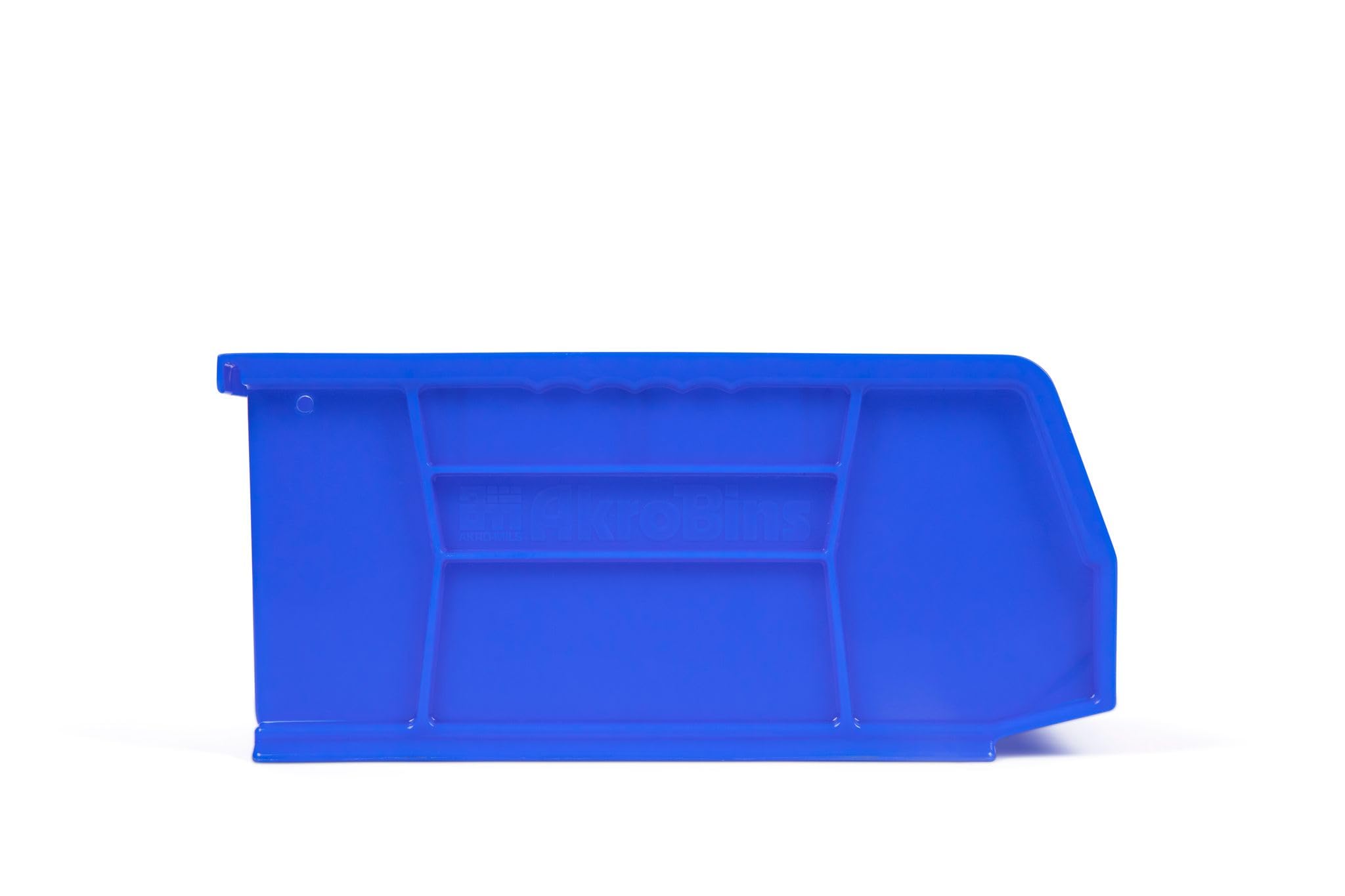 Hudson Exchange 11" x 11" x 5" Plastic Stackable Storage Bin and Hanging Container (Blue)