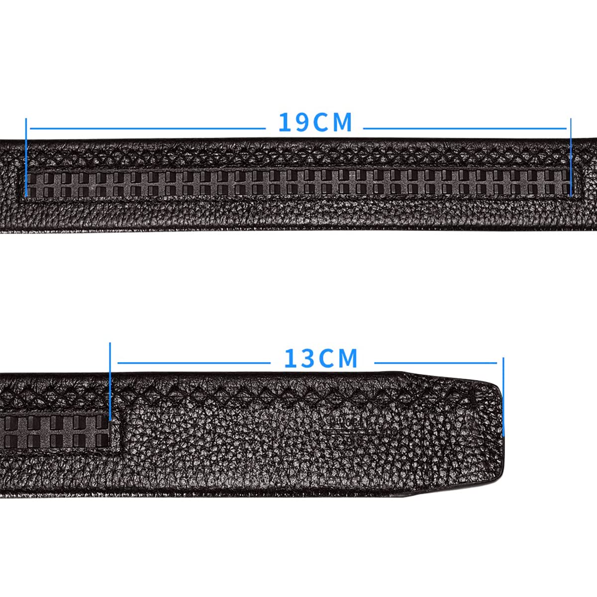 LAORENTOU Genuine Leather Ratchet Belt for Men - Mens Belt 1-3/8" for Jeans Adjustable Belt Replacement without Buckle