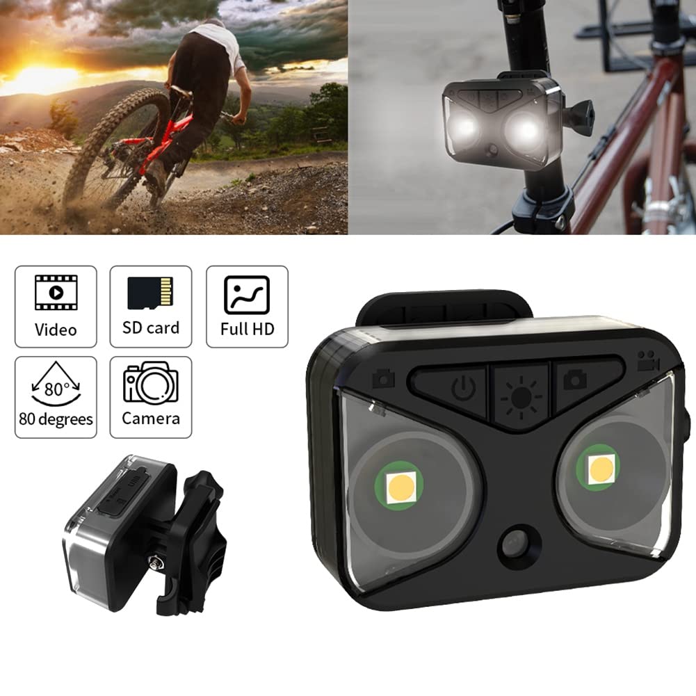 KVSERT Bicycle Rearview Camcorder Camera Waterproof Action Video Camera LED HD720P for Motorcycle Helmet Cameras