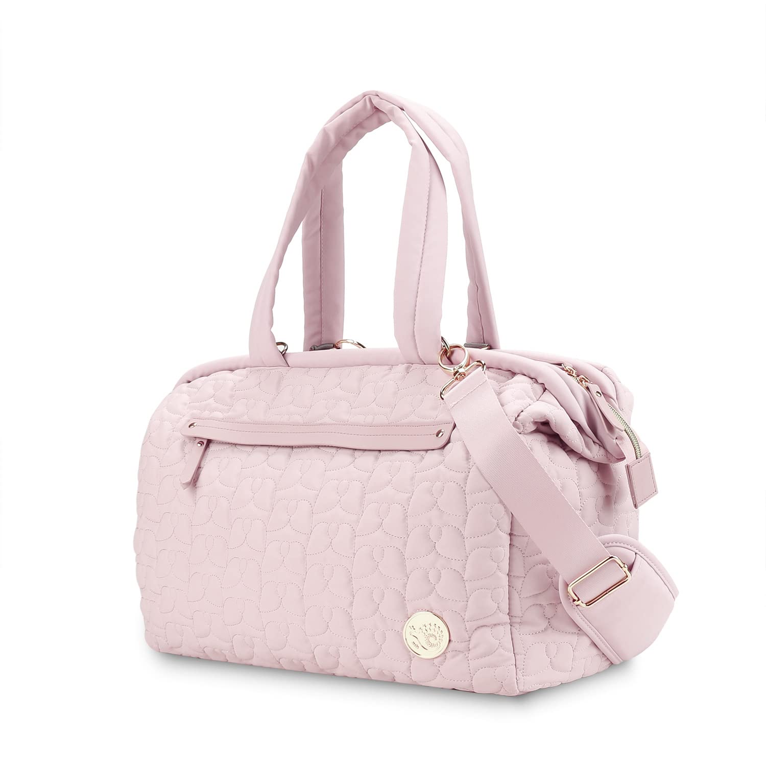 Large capacity Mama bag,Stroller hang bag,portable diaper organizer storage bag,unsex baby shower gift (Pink)