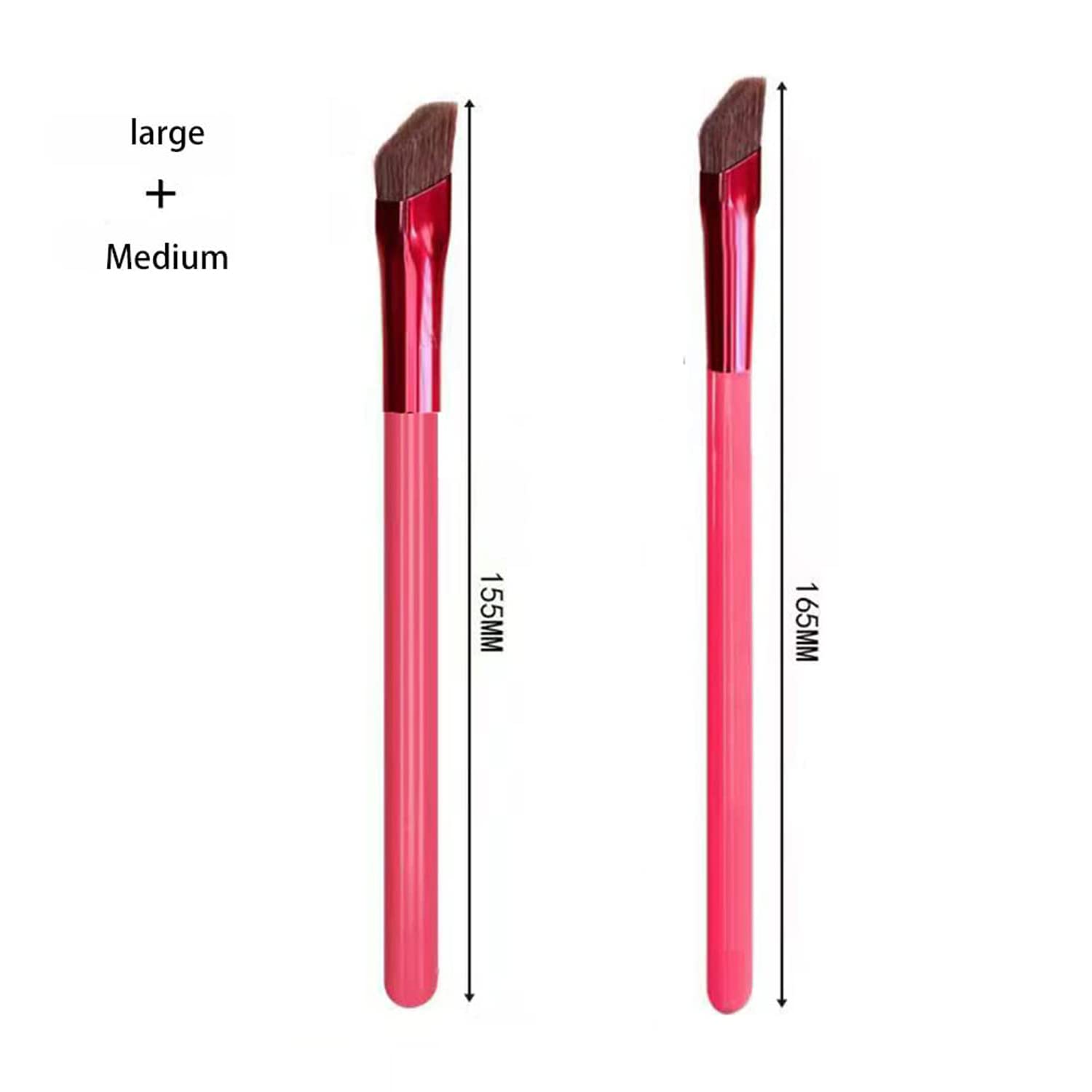 Multi Function Eyebrow Brush, Novahebe Multi-function Eyebrow Brush, Eye Brow Concealer Contour Brush, Three-dimensional Concealer Makeup Brush Angled Eyebrow Hairline Brush (2 PCS)