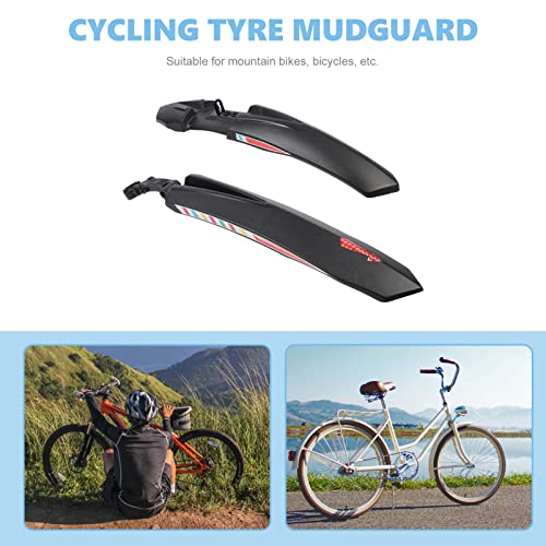 INOOMP 1 Pair Bicycle Cycling Front Rear MTB Mudguard MTB Frame Protector MTB Bike mud Guard MTB Rear Universal mud Flaps Mountain Bike Dirt Guard Plastic Gadgets Outdoor