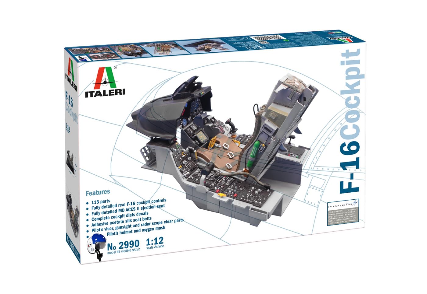 Italeri γ€γΏγ¬γͺ 2990 1/12 F-16γ³γ―γγγ F-16 Cockpit