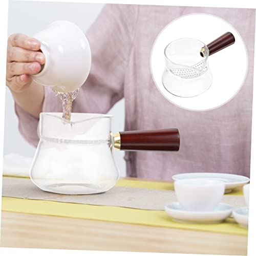 KICHOUSE 1pc Fair Cup Glass Stovetop Tea Kettle Turkish Tea Maker Clear Glass Tea Cups Glass Tea Pitcher Mini Teapot Stovetop Side Pour Tea Pot Tea Fair Cup Drinking Cup Tea Art Cup Office