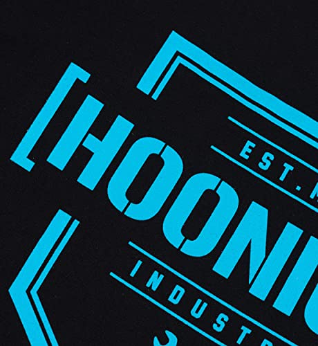 Hoonigan BRACKET X LOGO Short Sleeve Tee Black/Cyan / 2XL