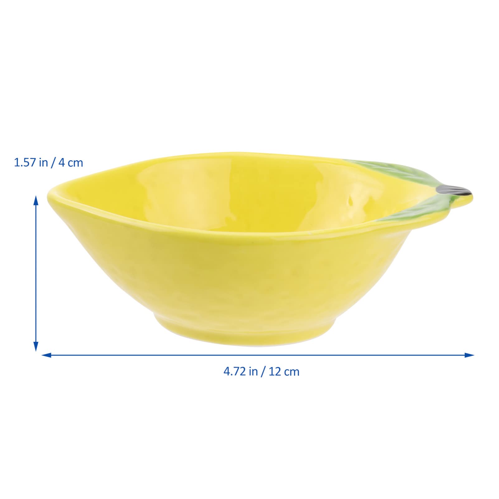 Kichvoe 4.7 * 3Inch Fruit Shaped Bowl Ceramic Lemon Shape Salad Bowl Decorative Snack Candy Nut Bowl Dessert Bowl Serving Plate for Home Kitchen