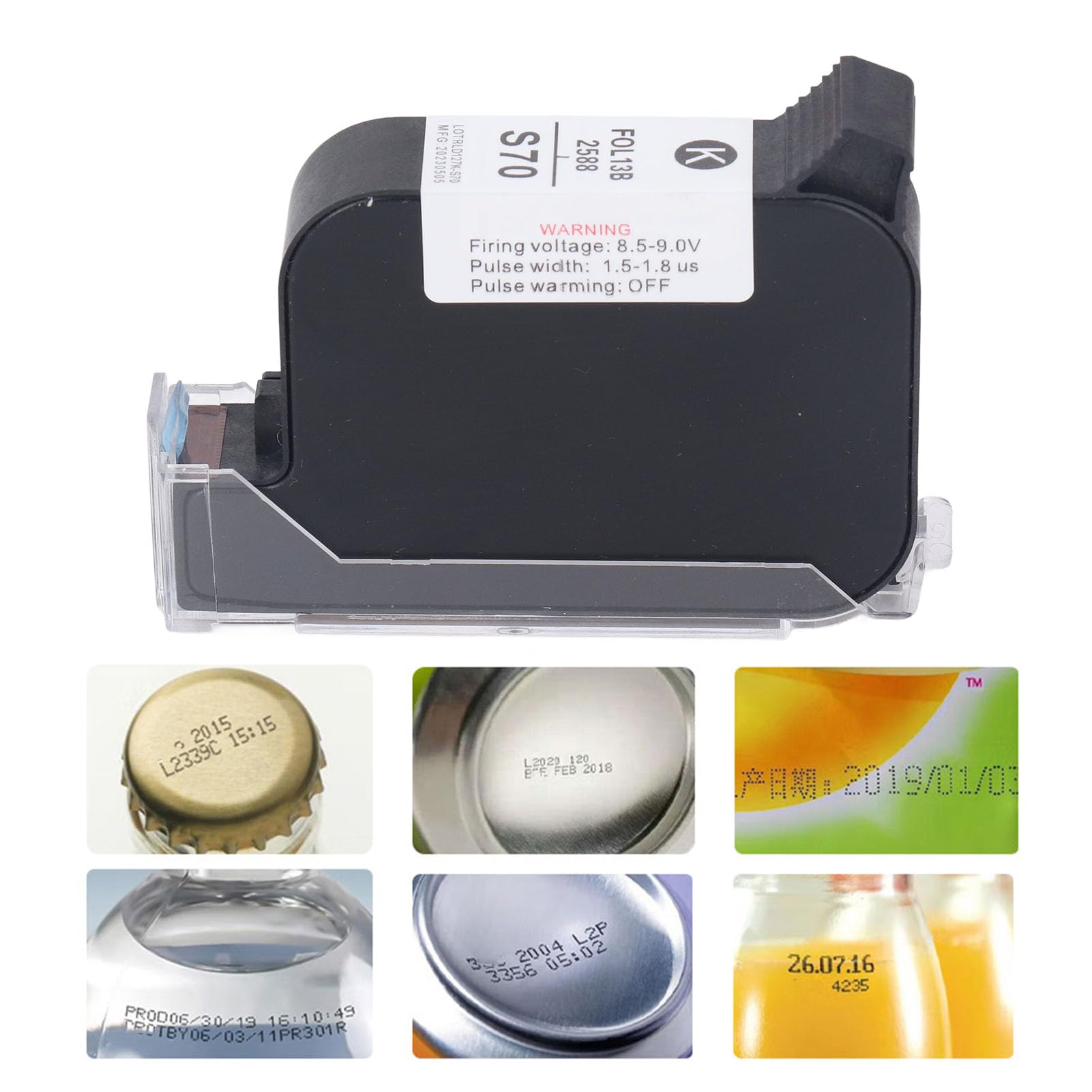 Hilitand 40ml Ink Cartridge Replacement for Printers 12.7mm Handheld Printer Ink Cartridge Portable Ink Cartridge (Blue)