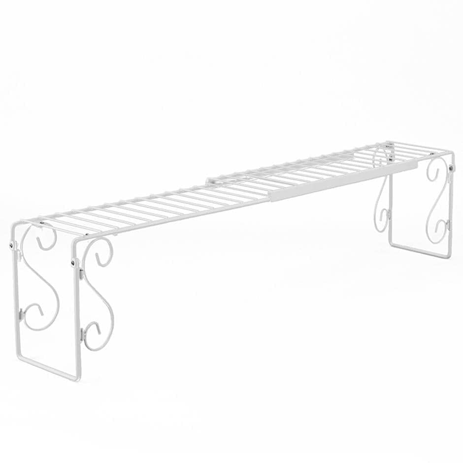 Kovot Expandable Over The Sink Shelf Extends in Length from 24.5" to 40.75" | Add Additional Storage for Soaps, cleansers, sponges and More 8.5" H x 5.75" D (White)