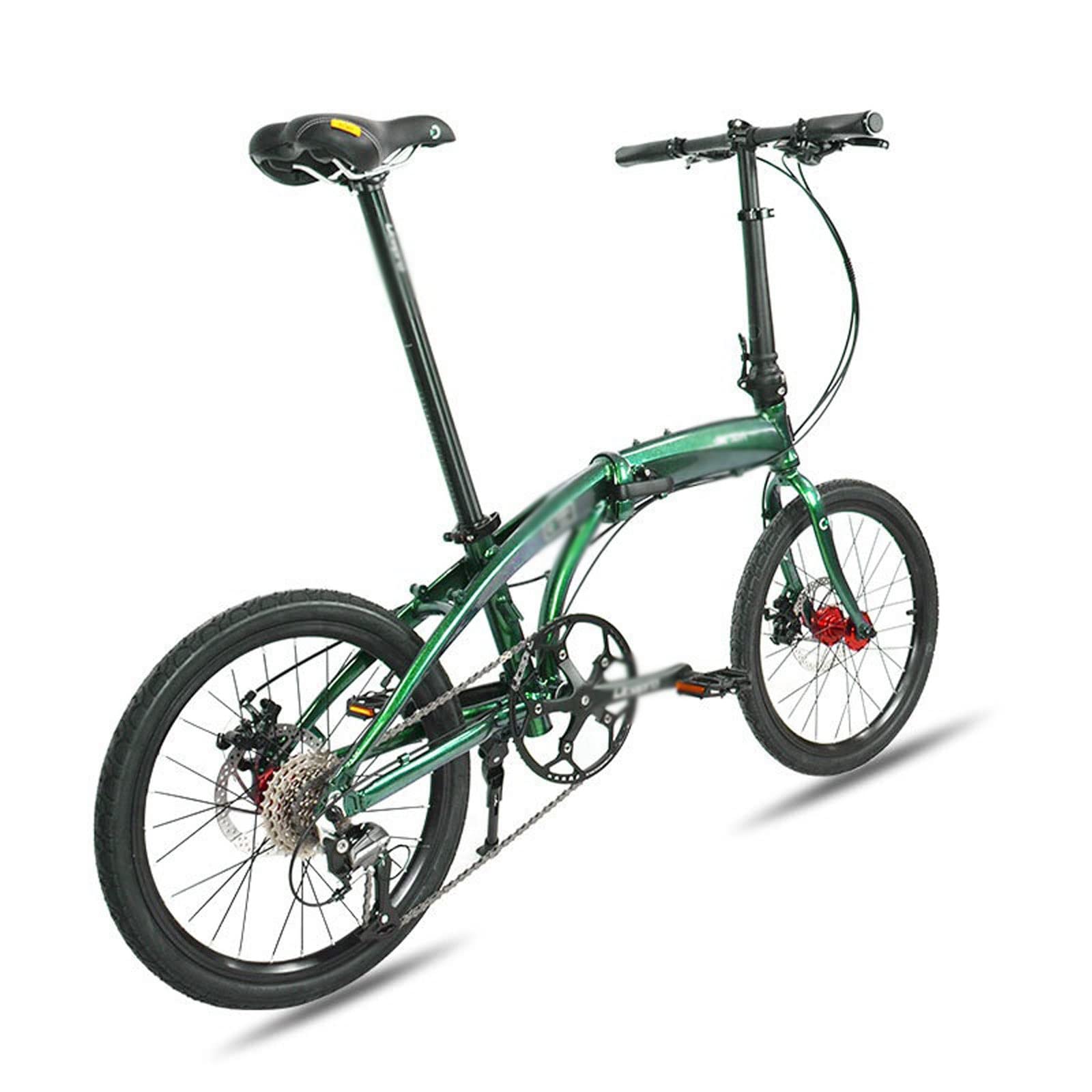 KOWMzxc Bikes for Men Road Bike Bicycle Speed Folding Bicycle Aluminum Alloy Frame Bicycle Student Adult Mini Wheelset