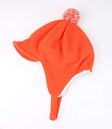 Home Prefer Kids Toddler Earflap Hat with Visor Windproof Cold Weather Snow Ski Hat Fleece Winter Hat Orange M
