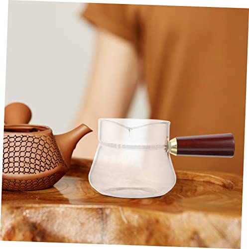 KICHOUSE 1pc Fair Cup Glass Stovetop Tea Kettle Turkish Tea Maker Clear Glass Tea Cups Glass Tea Pitcher Mini Teapot Stovetop Side Pour Tea Pot Tea Fair Cup Drinking Cup Tea Art Cup Office