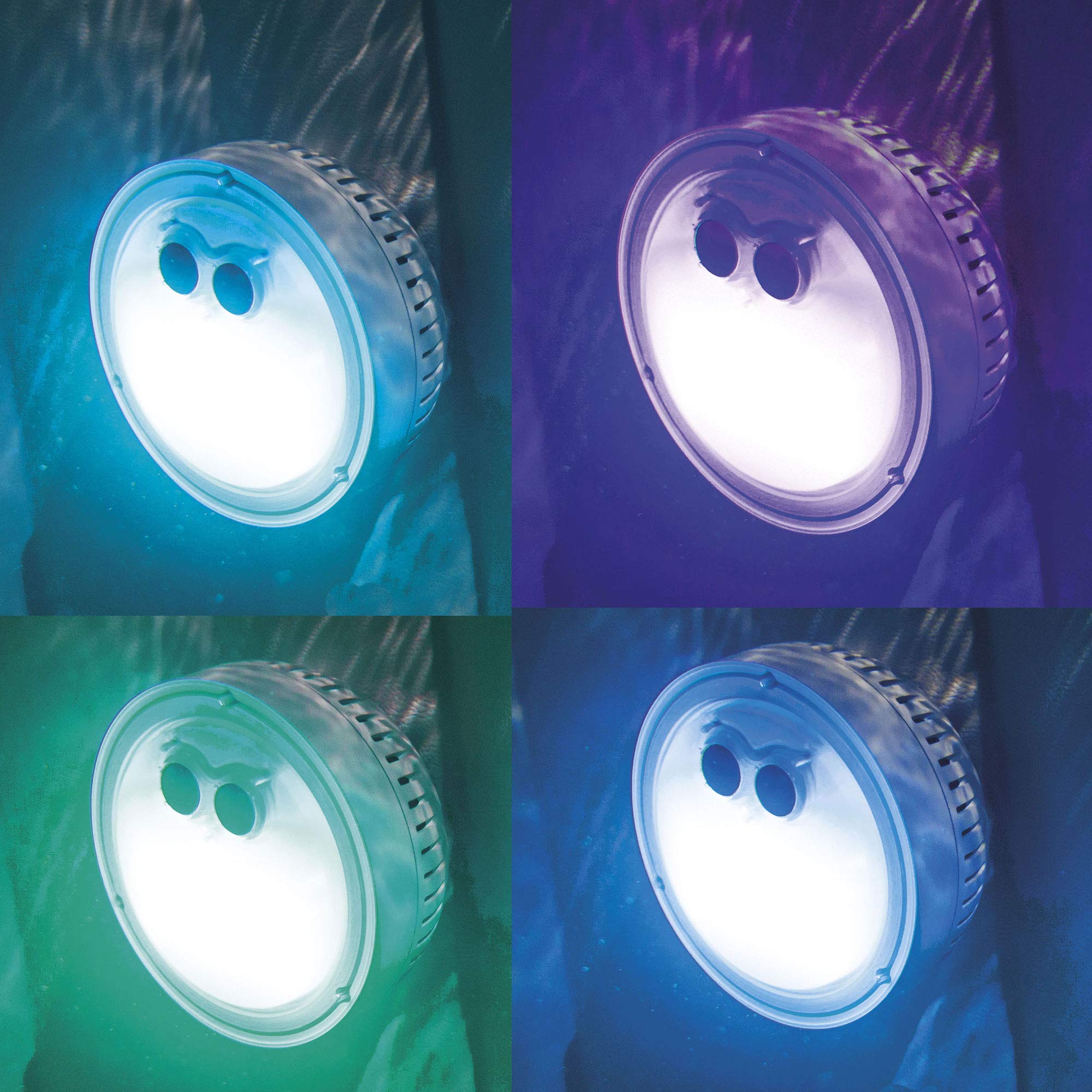 Intex 28441EP PureSpa Plus Greywood 85" x 28" Inflatable Hot Tub Bubble Jet Spa with Battery Powered Multi-Colored LED Light for Spas and Hot Tubs
