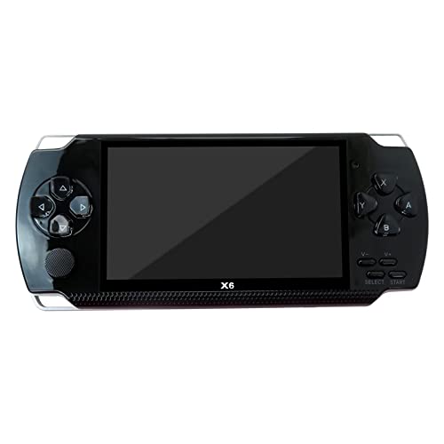New 4.3" Full Color High-Speed Crisp TFT Widescreen Video Game Console Built-in 10000 Games, with Mini 5P USB, 3.5mm AUX Earphone Output/TV Output, TF Card Holder(Black)