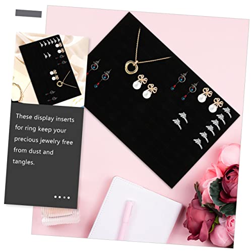HOMSFOU 20 Pcs Jewelry Box Pad Earring Organizer Pad Jewelry Display Pads Jewelry Showcase Pads Ear Stud Holder Jewelry Organizer Tray Ear Stud Pad Ring Tray Display Board Sponge Earrings