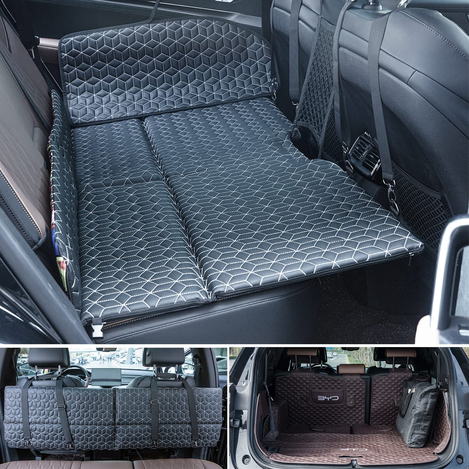 JILLMO Non Inflatable Car Mattress, Portable Car Bed Mattress, Double-Sided Folding SUV Mattress, Car Camping Mattress Back Seat for Sleeping