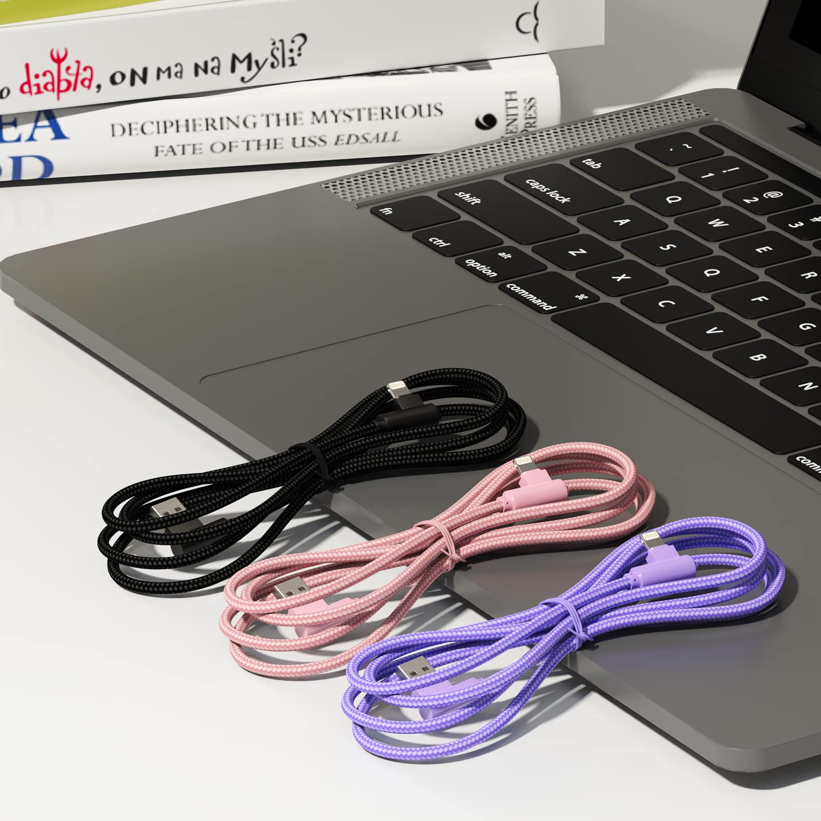 𝐢𝐏𝐡𝐨𝐧𝐞 𝐂𝐡𝐚𝐫𝐠𝐞𝐫 𝟏𝟎 𝐅𝐓 [Apple MFi Certified] 90 Degree Lightning Cable Nylon Braided iPhone Cable Compatible with iPhone 14 13 12 Mini Pro Max SE 11 Xs Max XR X 8 7 6 (10Feet)