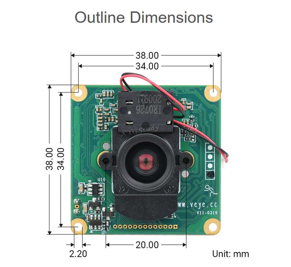 IMX462-99 2MP IR-Cut Starlight Camera Onboard ISP Fixed-Focus Sensor Supports Raspberry Pi 4B / 3B+ / 3A+ / Zero/Zero 2 W / CM3/3+/4 and Jetson Nano Developer Kit @XYGStudy