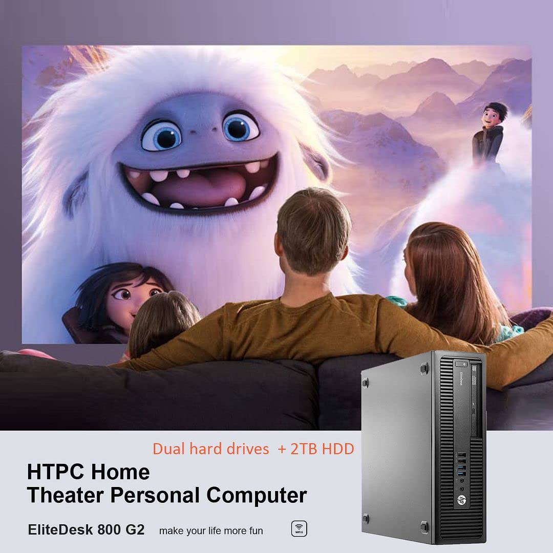 HP EliteDesk Desktop Computer,800 G2 Office Small Form Factor PC,Refurbished Windows 10 Desktop,i7 Tower,32GB RAM,1TB SSD + 2TB HDD,DVDRW,DP,HDMI,WiFi,BT,VGA,Wireless K&M+TJJ Pad(Renewed)