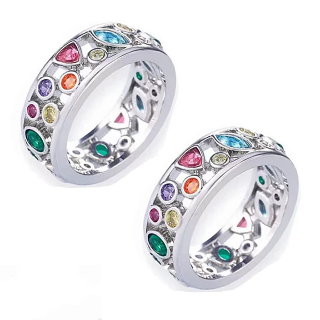 JALZEMPL HeathCryt Crystal-Quartz Ionix Ring, Flavie Lymphvity IonicDetox QuartzRing, Torina Crystal-Quartz Ionix Ring for Women and Men(size7)