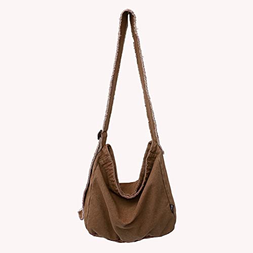 Large Capacity Canvas Shoulder Bags Soft Travel Women Men Crossbody Satchels