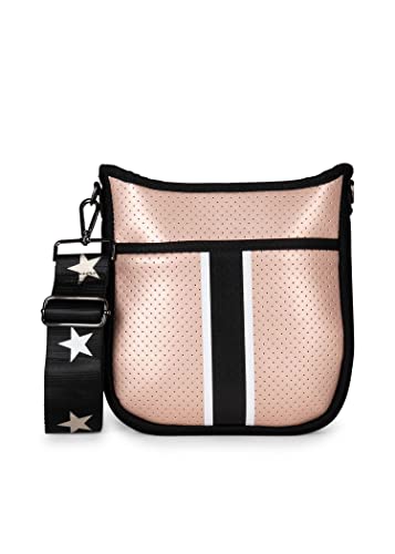 Jeri Fete Crossbody Tote by Haute Shore Rose Gold