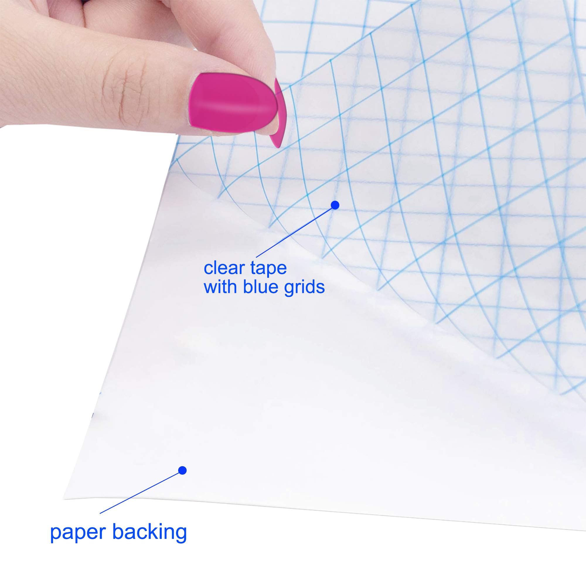 HIRALIY 3 Pack Teflon Sheet for Heat Press and 2 Rolls Heat Resistant Tape Plus 20 Pack Vinyl Transfer Paper Sheets (12" x 10") for Sublimation Cricut Craft Vinyl Decals Signs Windows Stickers