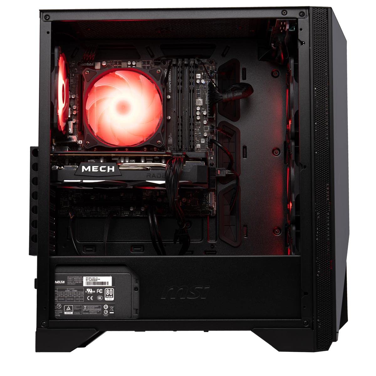 MSI Aegis ZS (Tower) Gaming Desktop, AMD Ryzen R5-5600G, Radeon RX 6700 XT, 16GB Memory (Dual-CHL), 500GB SSD, WiFi 6E, USB Type-C, VR-Ready, Windows 11 Home (5DS-290US)