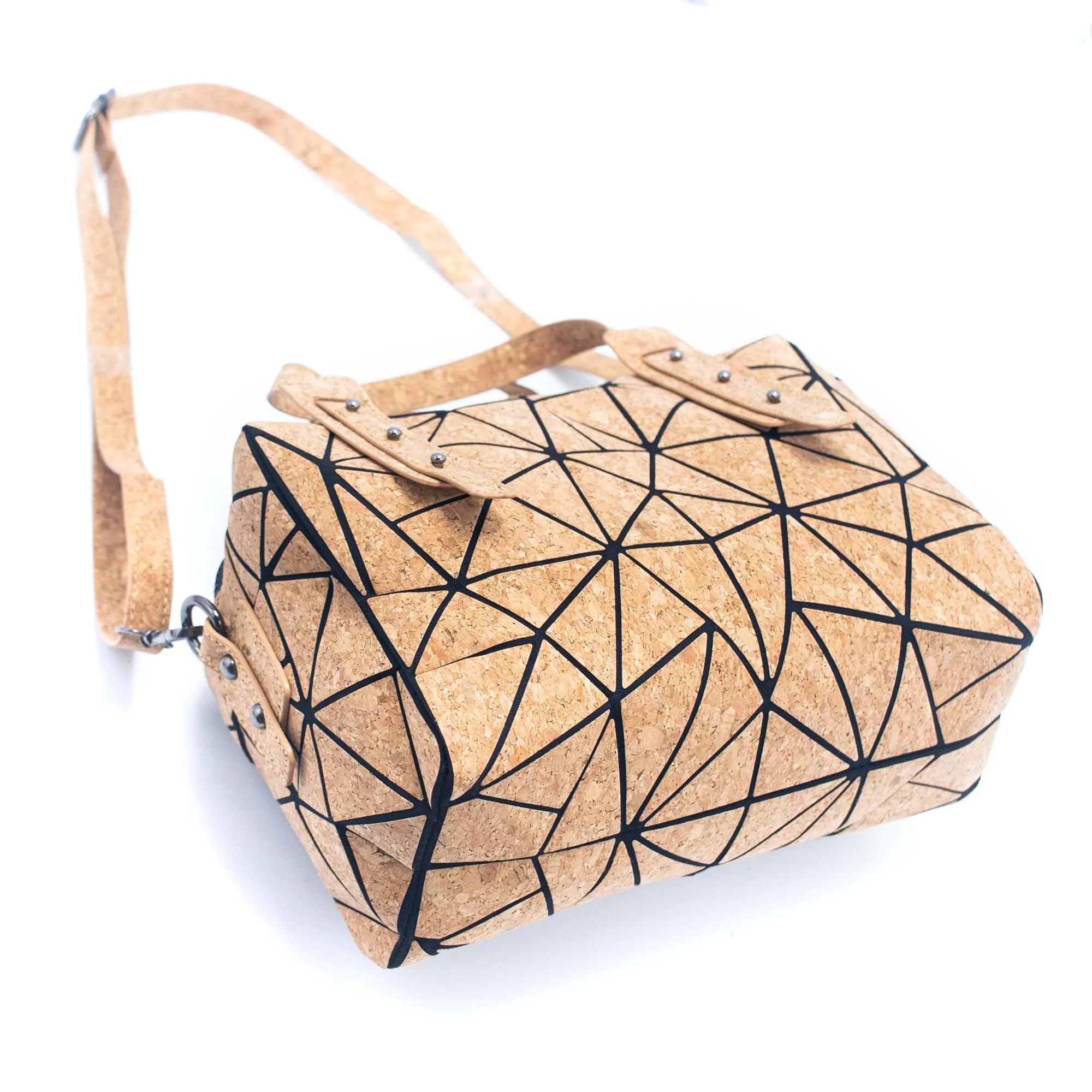 K KALISHKA'S STORE Geometric Cork Handbag for Women | Bag-2062