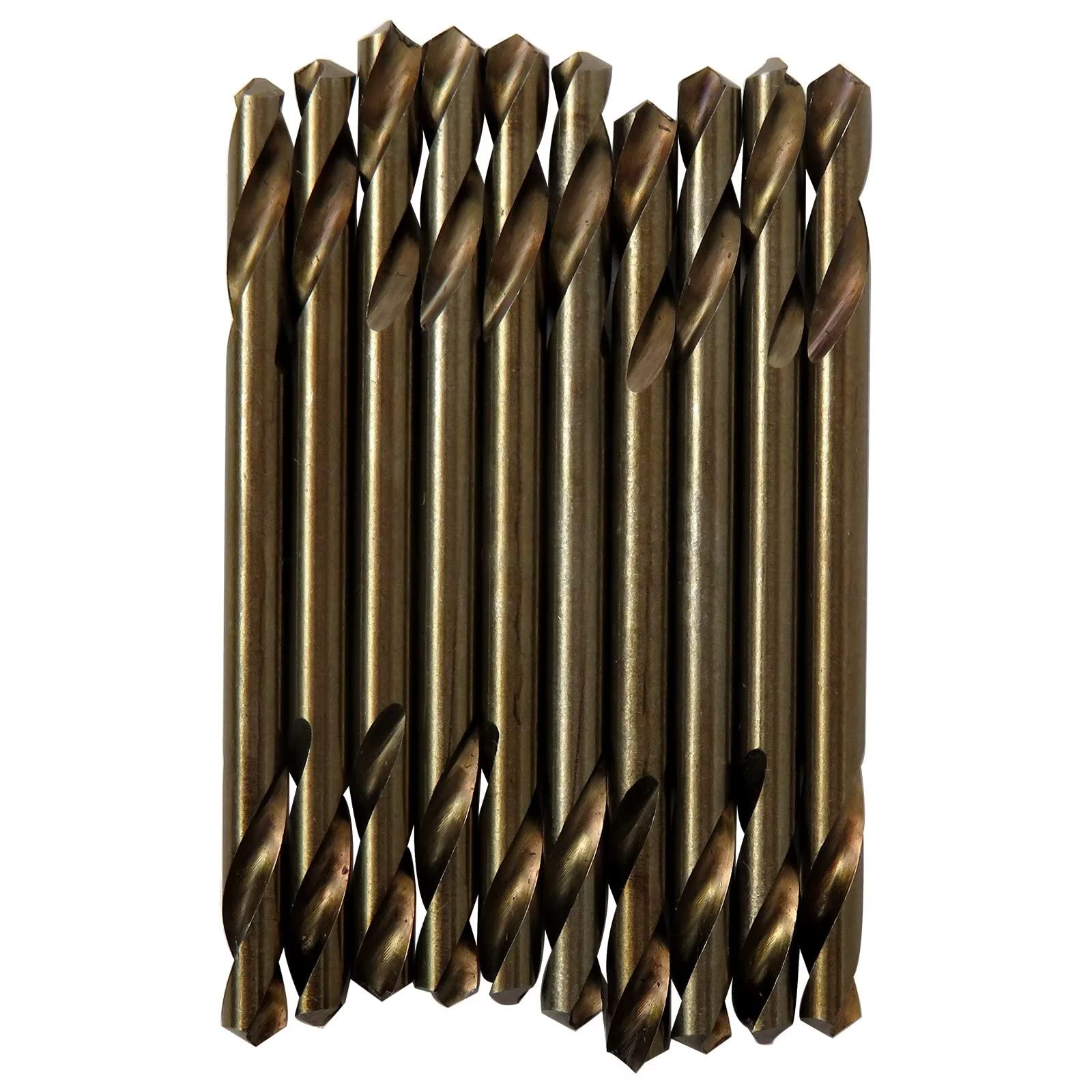 MEILIANJIA 10pcs 1/8" Double Ended Cobalt M35 Drill Bit Set
