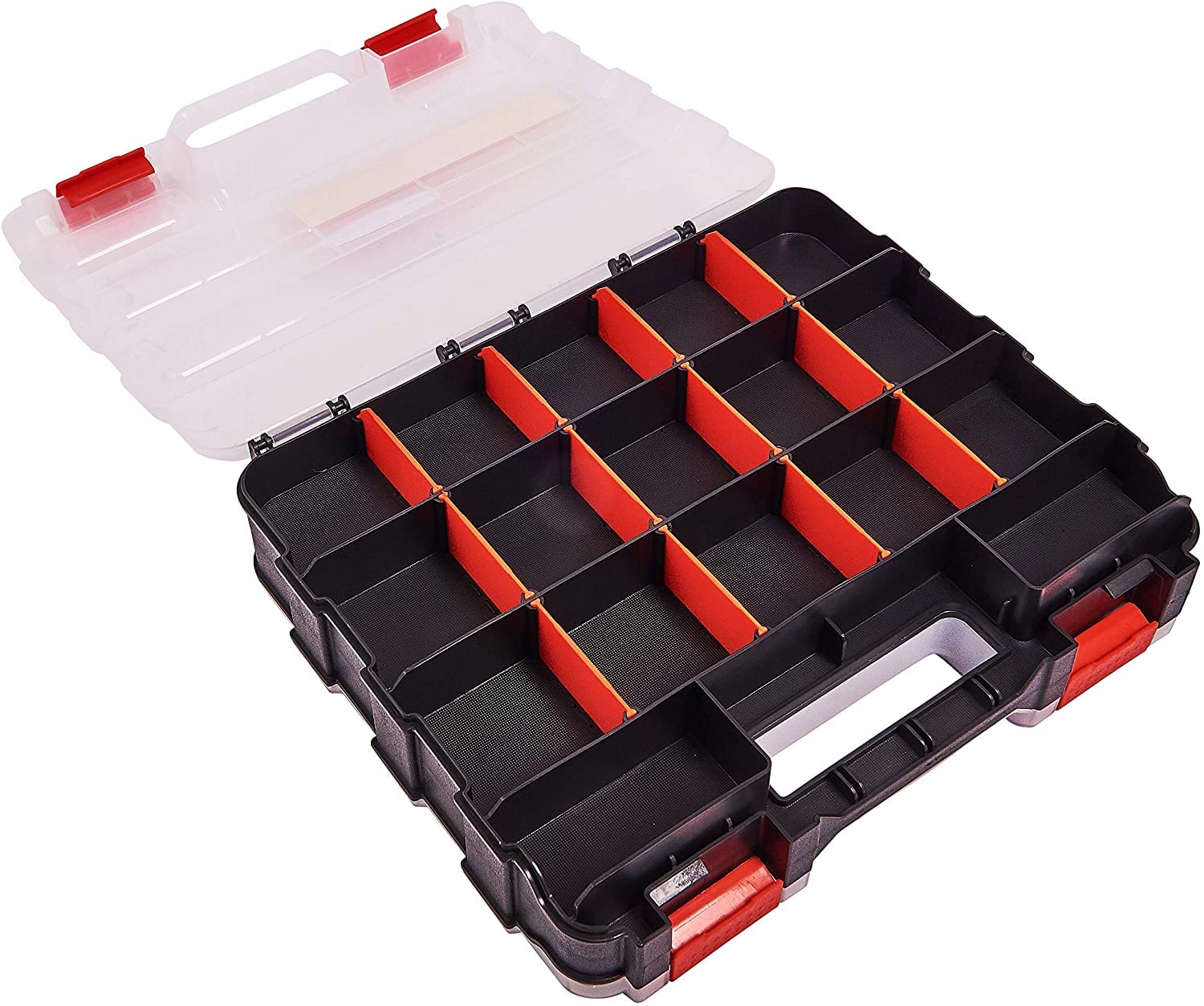 Hn with Yn Double-sided tool storage box, screw organizers and storage bins, small parts organizer box, suitable for storing screws, nuts and Fishing Lures Baits Fishing Hooks other small tool boxes