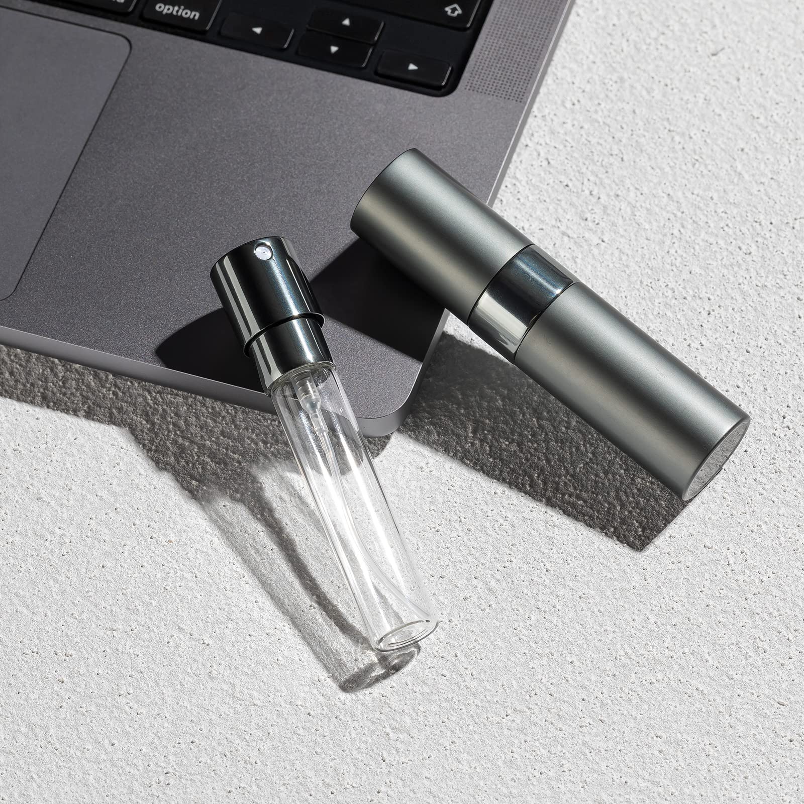 owlyee Perfume Atomizer (8ML) Travel Cologne Spray Bottle, Empty Sprayer Dispenser (Space Grey, 2PCS)…