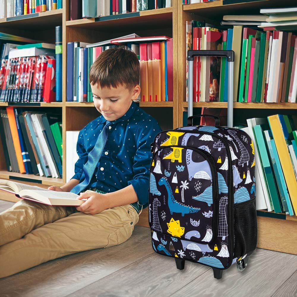gxtvo Kids Luggage with Wheels for Boys, Dinosaur Rolling carry on Suitcase for Toddler Children