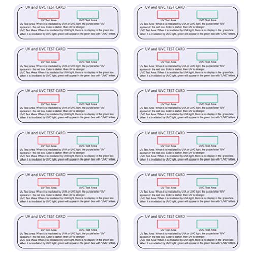 iplusmile UVC Test Strips 12pcs Indoor UVC-UVA Light Identifiers - UVC-UVA Indicator Cards for Home